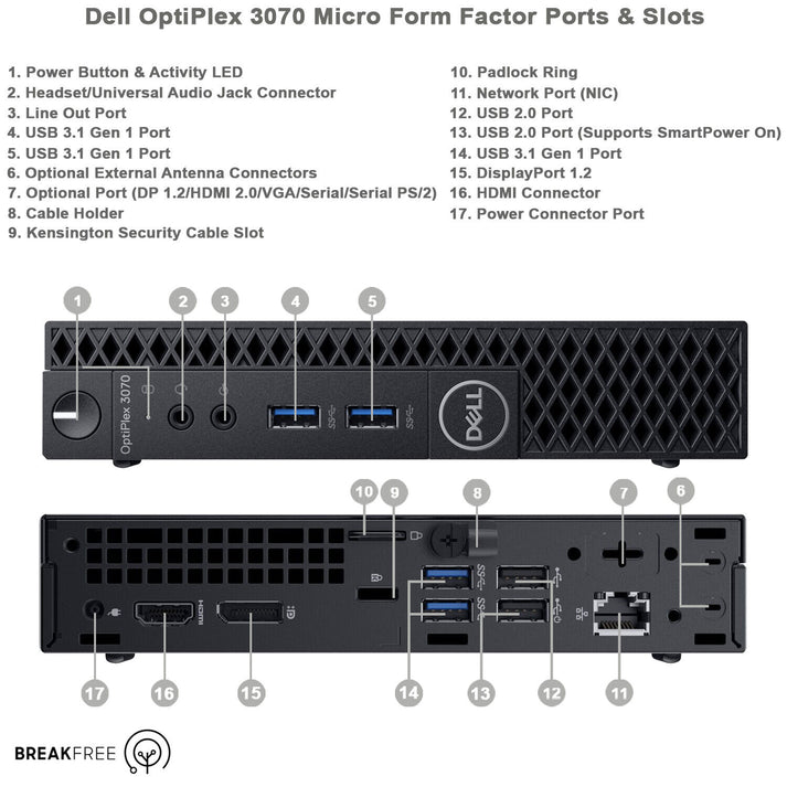 Dell Optiplex 3070 Micro PC – Breakfree Computers